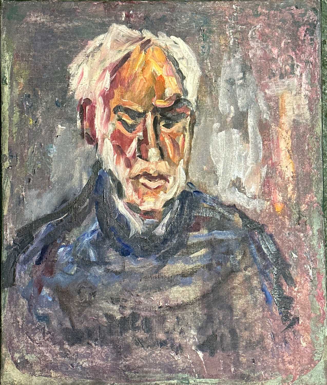 Lot 40 - Leslie Marr. oil on board, Portrait, "Inwood