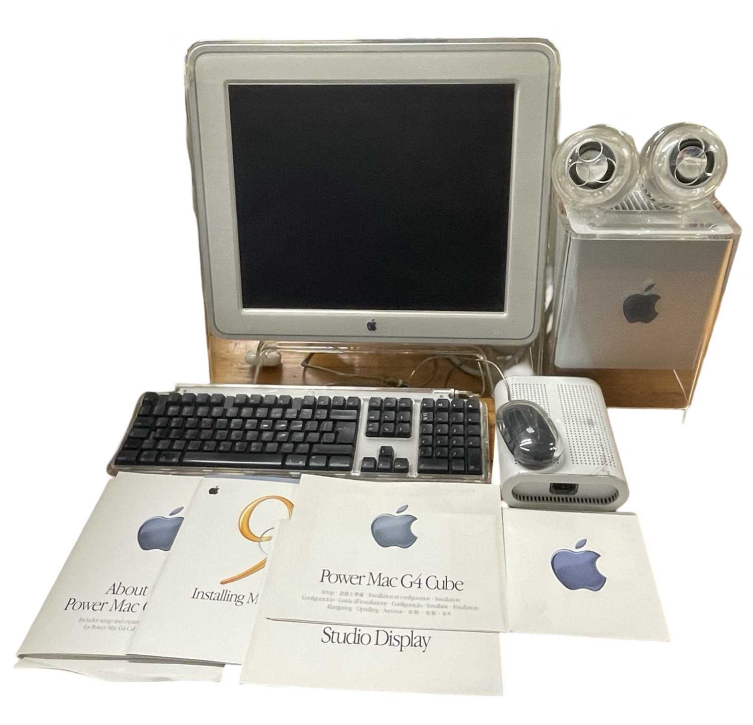 Lot 351 - An Apple Mac G4 Cube computer, together with