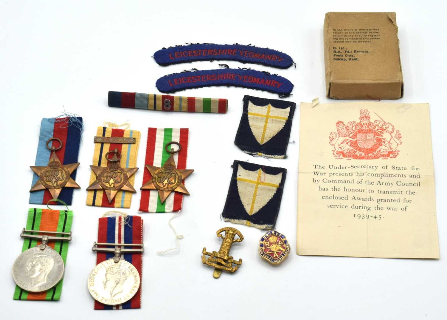 Lot 49 - Second World War medal group of five medals