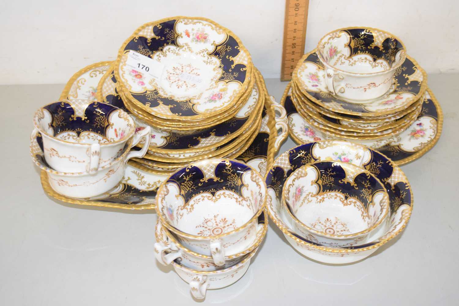 Lot 170 - A quantity of Coalport gilt rimmed tea wares,
