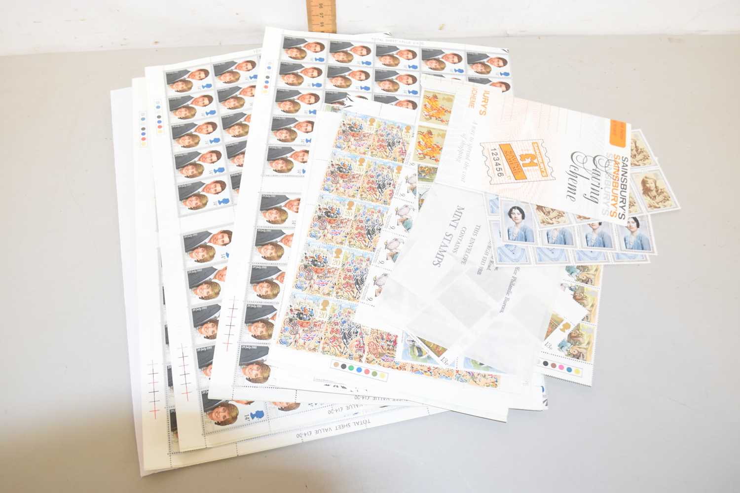 Lot 76 - Royal Mail - Folder of sheets of unused