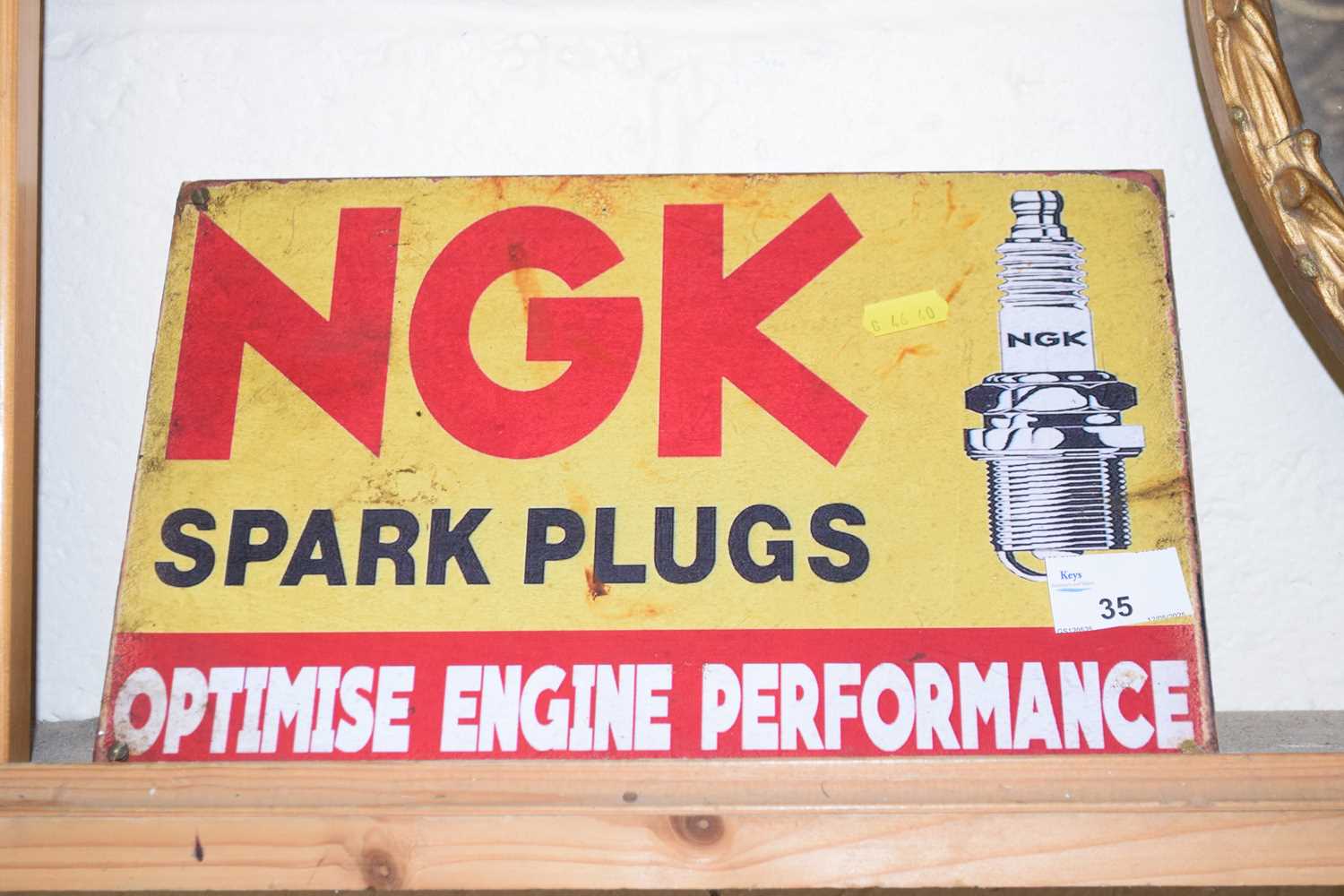 Lot 35 - Cardboard NGK Spark Plug poster