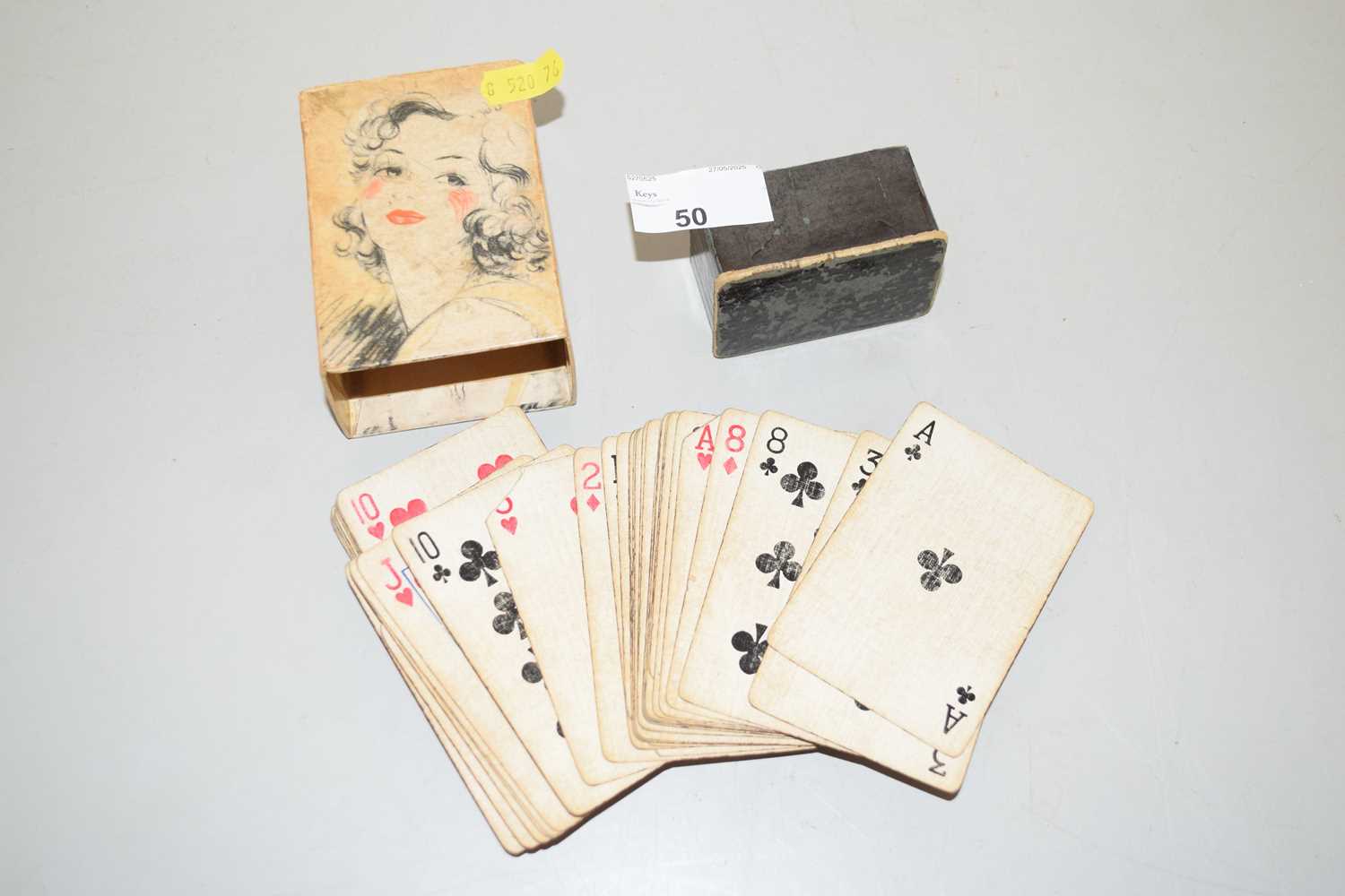 Lot 50 - A case of vintage playing cards