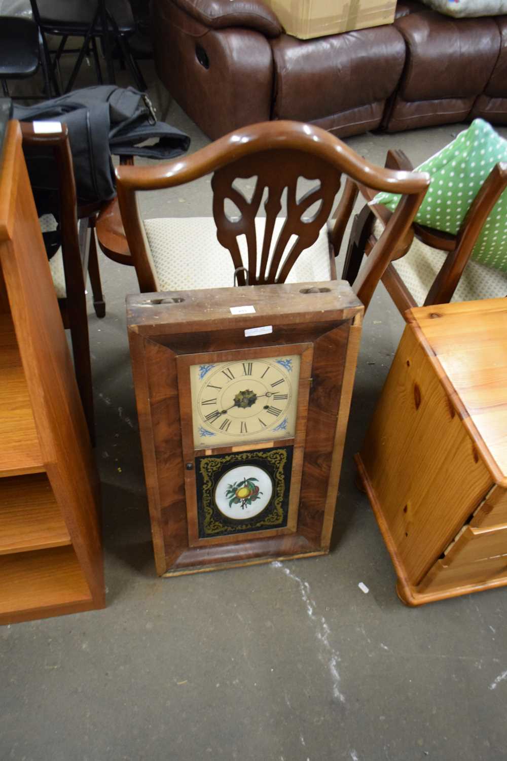Lot 851 - LATE 19TH CENTURY AMERICAN WALL CLOCK
