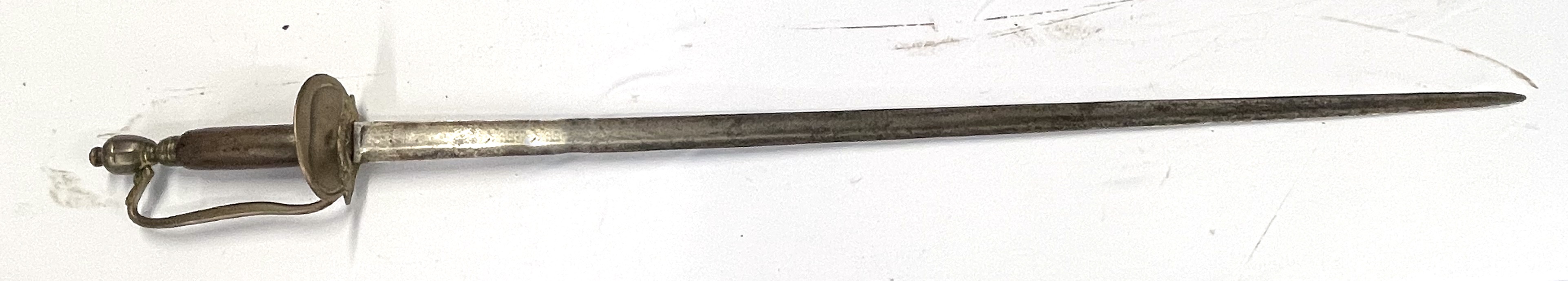 Lot 313 - A turned wooden handled dress sword