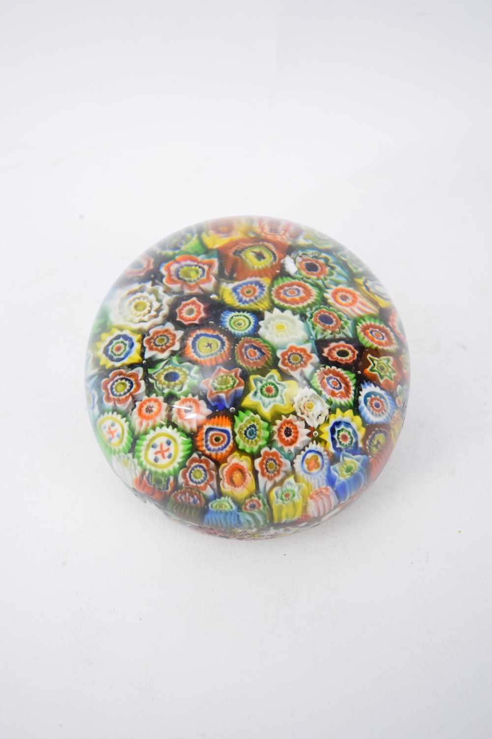 Lot 186 - Large paperweight with quantity of